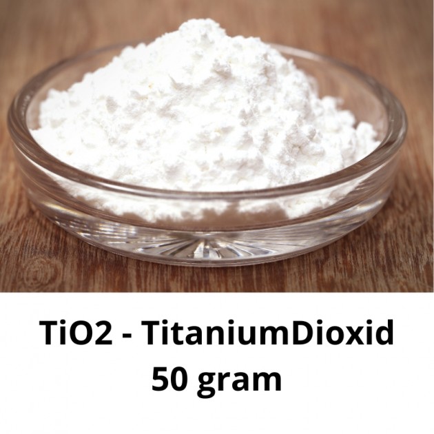 Premium Titanium Dioxide (TiO2) - 50 gram | VoksOgVeker.no
